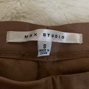 Max Studio | Pants & Jumpsuits | Max Studio Faux Suede Leggings Tan ...